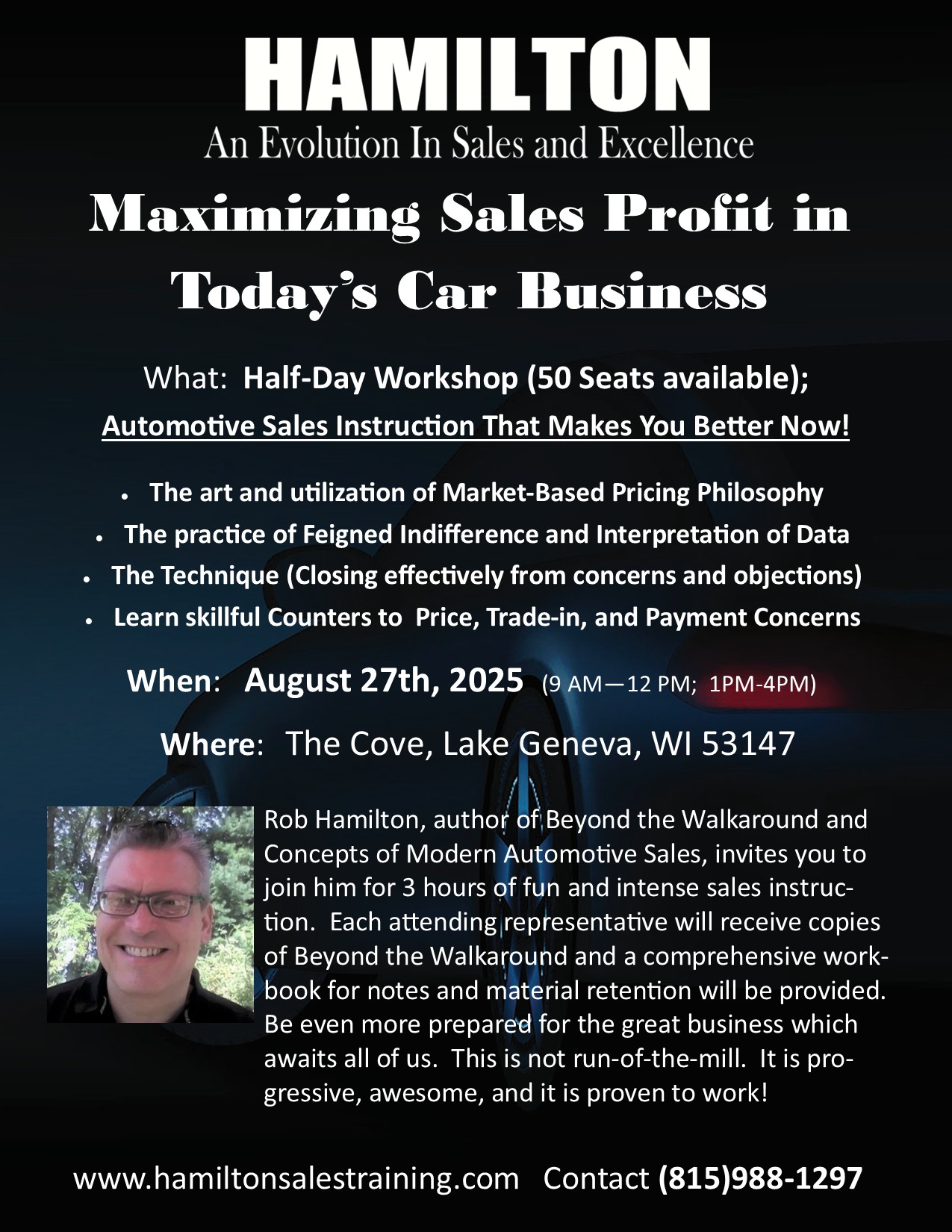 Workshop: Auto Sales Instruction • Rockford, IL • Hamilton Sales Training